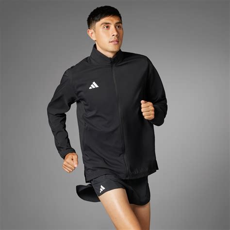 Mens Clothing Adizero Essentials Running Jacket Black Adidas Egypt