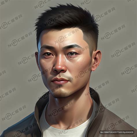 AI创作图短发男人nipic 昵图网