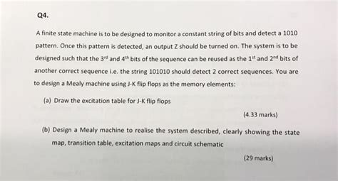 Solved A Finite State Machine Is To Be Designed To Monitor A