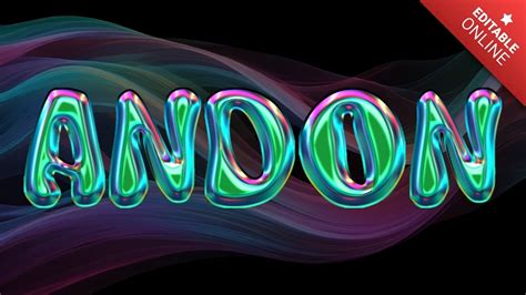 Andon Liquid Metal Text Effect Generator