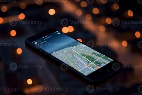 Phone Gps Travel Mobile Direction Point Navigation Position Location Map Stock Photo