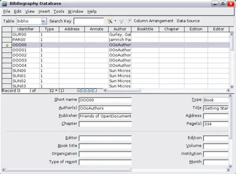 Openoffice Writer 3 X Creating A Bibliographic Database