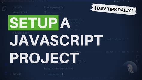 Devtips Daily Setup A Javascript Project With The Npm Init Command Youtube