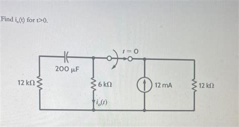 Solved Find I0 T For T 0 Chegg Com