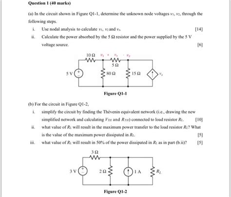 solved a in the circuit shown in figure q1 1 determine