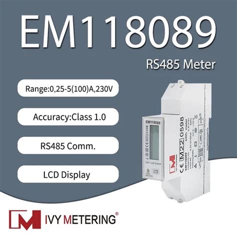 Mid Single Phase Rs485 Modbus Bidirectional Smart Electricity Energy Meter For Ev Charging
