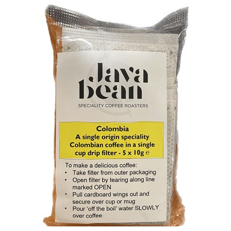 Java Bean Colombia Coffee Bags