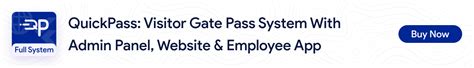 Quickpass Visitor Gate Pass System Frontdesk Appvisitor App Flutter
