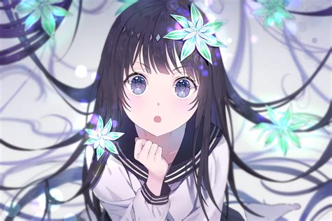 Black Hair Anime Girl Wallpapers Wallpaper Cave