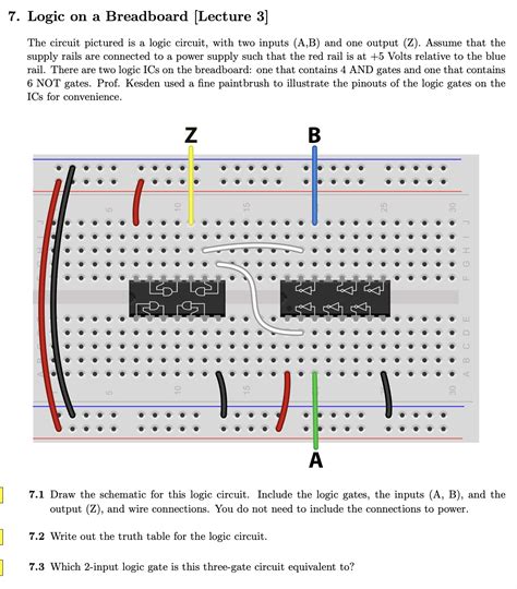 Solved Logic On A Breadboard [lecture 3]the Circuit Pictured