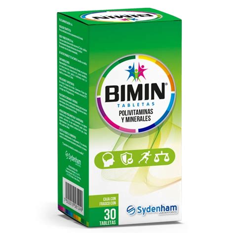 Bimin Otc Tab Caja Cfco Verde C30 Polivitaminas Y Minerales