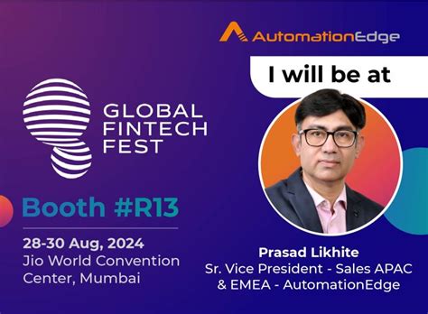 prasad likhite on linkedin fintechinnovation automationedge gff2024 fintech bfsiautomation