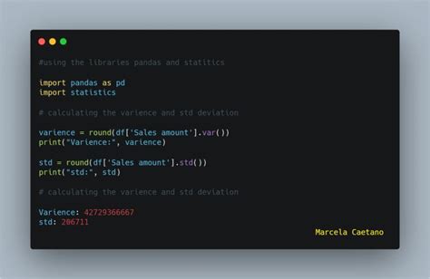 Marcela Caetano On Linkedin Dataexploration Dataanalysis Variance Standarddeviation Insights