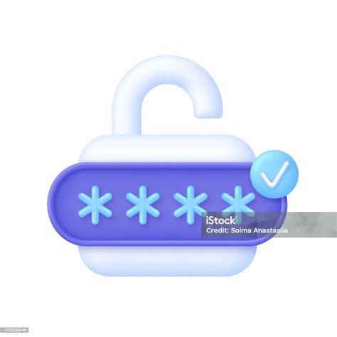 3d Password Protection Concept Cyber Security To Protect Personal Data