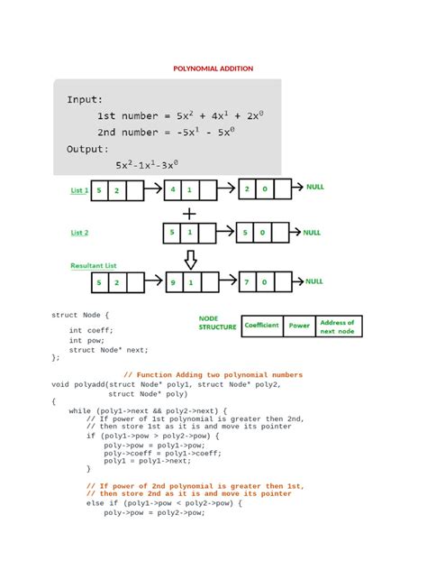 Polynomial Addition Pdf