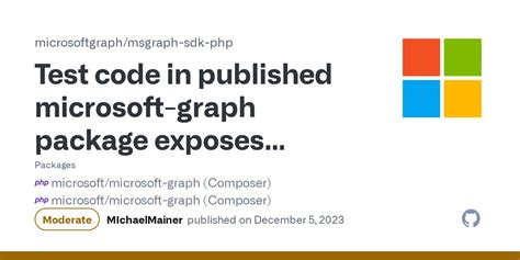 Test Code In Published Microsoft Graph Package Exposes Phpinfo · Advisory · Microsoftgraph