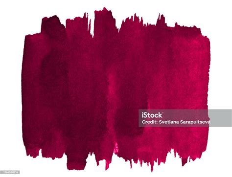 부르고뉴 수채화 맑은 테두리와 자연 스플래시배경 수채화 브러시 얼룩 공간을 복사합니다 거친에 대한 스톡 사진 및 기타 이미지 Istock