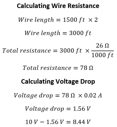 Voltage Drop Formula For Cables