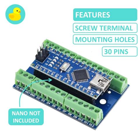 Arduino Nano Screw Terminal Block Adapter Board Shield Lazada