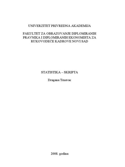 Skripta Statistika Pdf