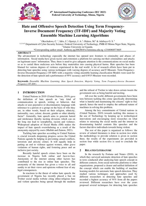 Pdf Hate And Offensive Speech Detection