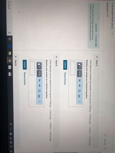 Solved 9 Of 16 Write Write Balanced Complete Lonic Equation Chegg Com