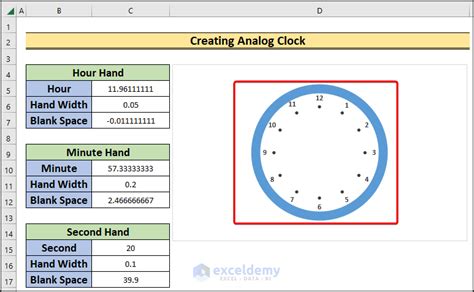 How To Create An Analog Clock In Excel With Easy Steps