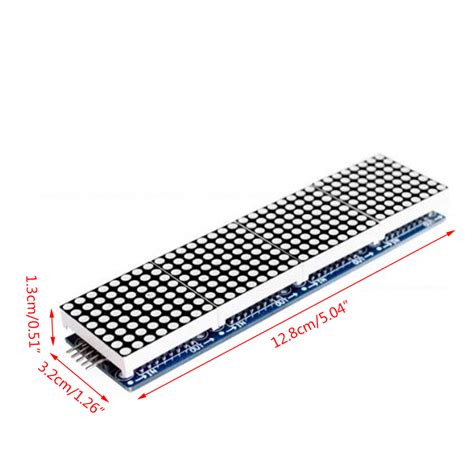 Max7219 4 In 1 Led Display Dot Matrix Control Module With 5p Line Blue Green Blue Panel At ₹ 299