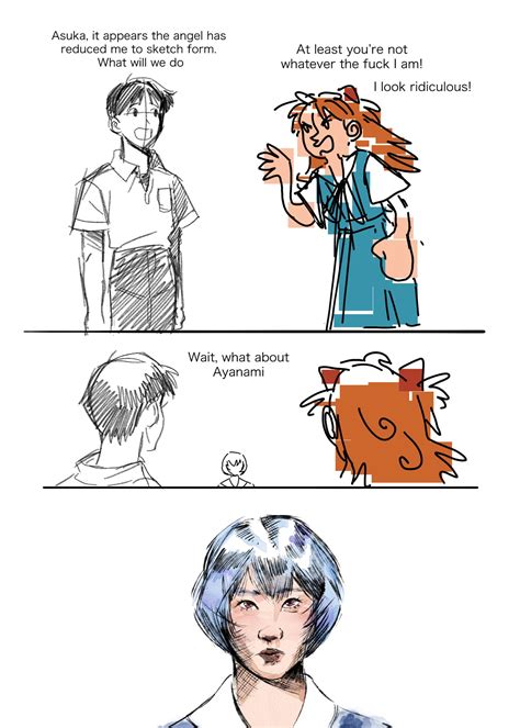 Souryuu Asuka Langley Ayanami Rei And Ikari Shinji Neon Genesis Evangelion Drawn By