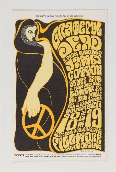 Lot Of 6 Grateful Dead Bg Wes Wilson Fillmore Reprint Posters