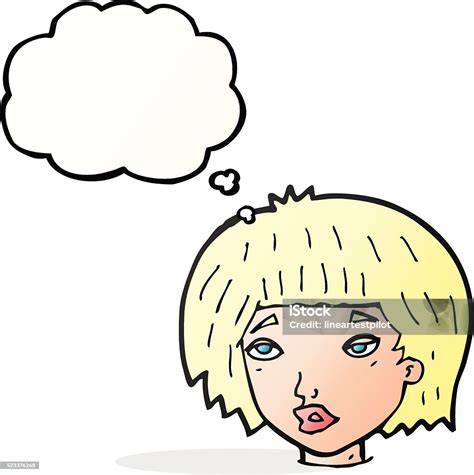 말풍선이 있는 Bored 루킹 여자 만화 캐릭터 귀여운에 대한 스톡 벡터 아트 및 기타 이미지 귀여운 그리기 기이함