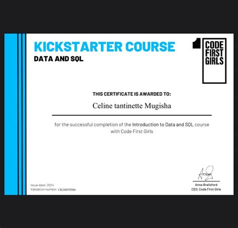 Thrilled To Have Earned My Coding Certificate Through Code First Girls