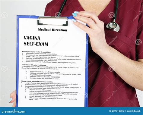 Conceptual Photo About VAGINA SELF EXAM With Handwritten Text Stock Image Image Of
