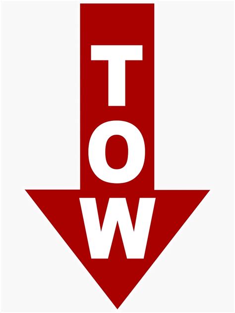 Tow Arrow Sticker For Sale By Aspretto Redbubble