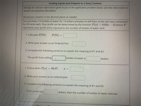 Solved Finding Inputs And Outputs In A Story Context