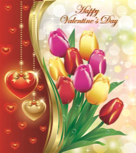 로맨틱 발렌타인 데이 테마 배경 벡터 Eps Uidownload