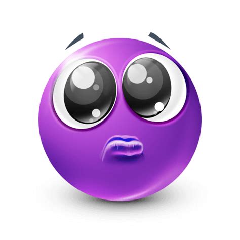 Pleading Face Blue Emoji