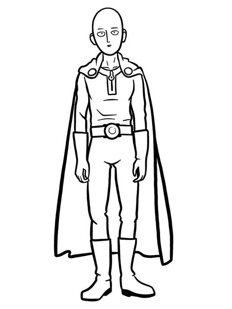 One Punch Man Coloring Pages 3 Printable For Free Download