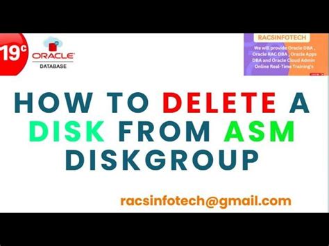 How To Delete A Disk From Oracle 19c Asm Disk Group Srinivasarao
