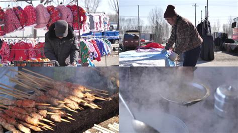 农村大集c视频素材下载