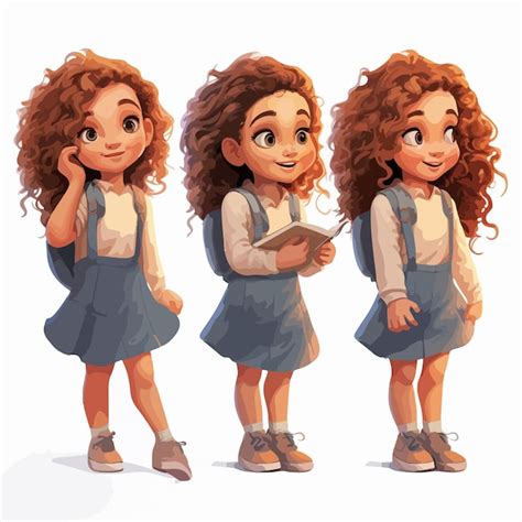 Premium Vector Girl Portrait In Vector Art
