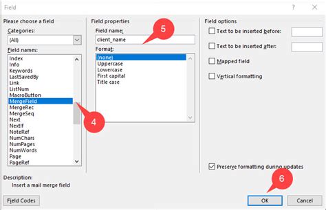 Insert Merge Fields To Word Forms Provet Cloud Help Centre