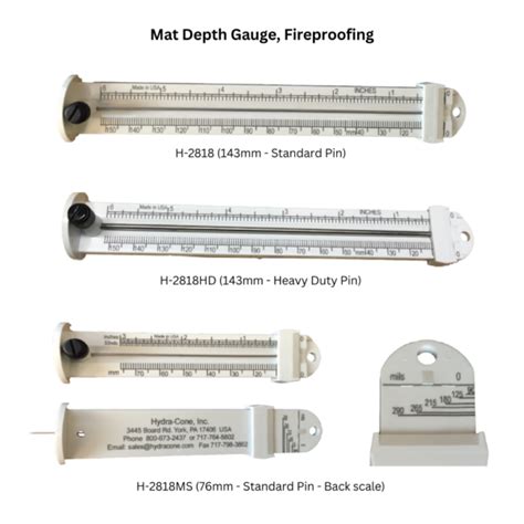H 2818xx Humboldt Mat Depth Gauge Fireproofing Anditech