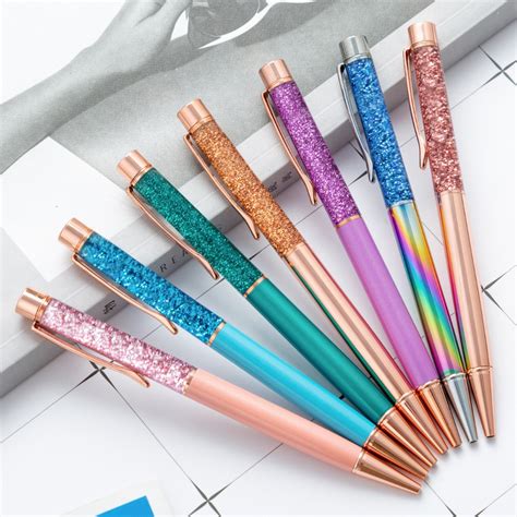 20 Estilos Caneta De Luxo Swarovski Esferografica Caneta De Areia Materiais Metálicos Shopee