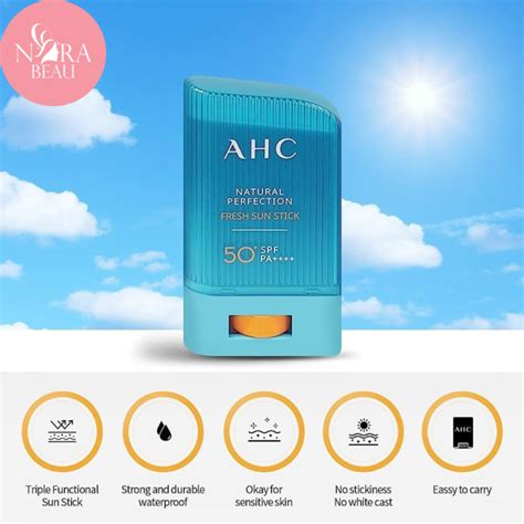 ของแท พรอมสง AHC Natural Perfection Fresh Sun Stick SPF PA ขนาด g Lazada co th