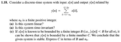 Solved Y N K Nn N N X K Where N Is A Finite Positive Chegg