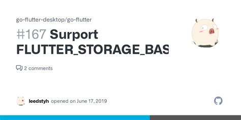 Surport Flutterstoragebaseurl · Issue 167 · Go Flutter Desktopgo