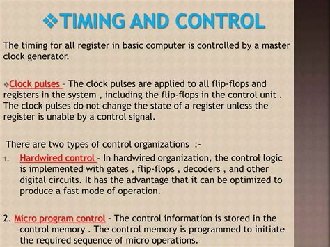 Computer Instructions And Timing And Control Pptx
