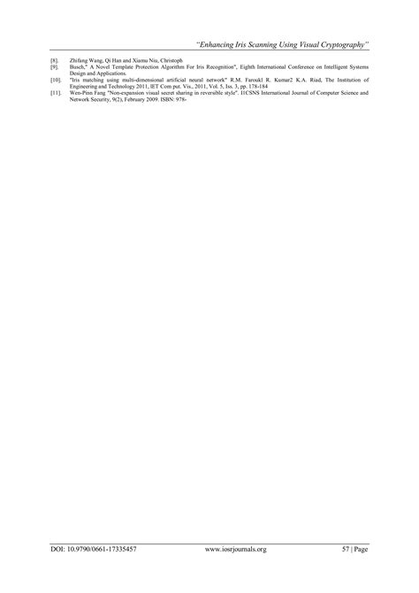 Enhancing Iris Scanning Using Visual Cryptography” Pdf Computing Technology And Computing