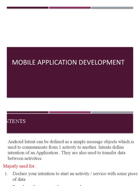Intents Download Free Pdf Mobile App Application Software